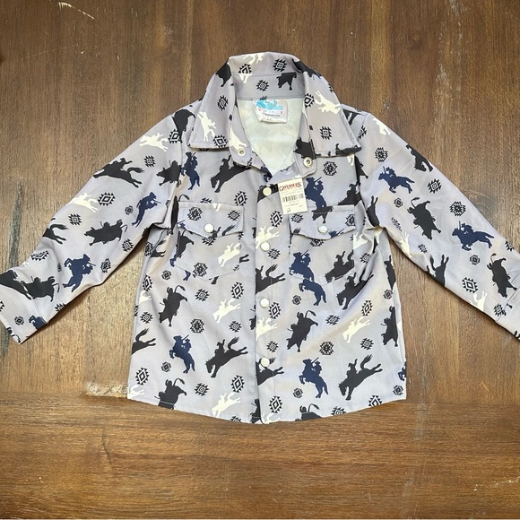 Shirts & Tops | Shea Baby Toddler Boy 2t Gray Bucking Horse Cowboy ...